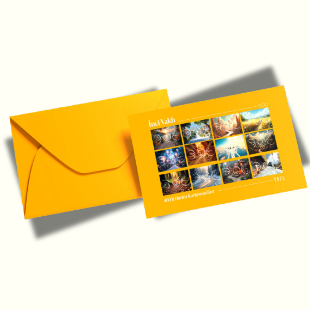 Yolculuk Temalı 40. Yıl 12'li Kartpostal Seti – İnci Vakfı